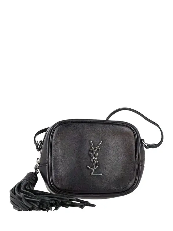 Saint Laurent Blogger Leather Crossbody Bag - Black