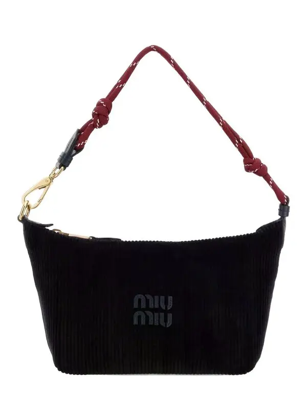 Miu Miu Corduroy Texture Shoulder Bag - Blue