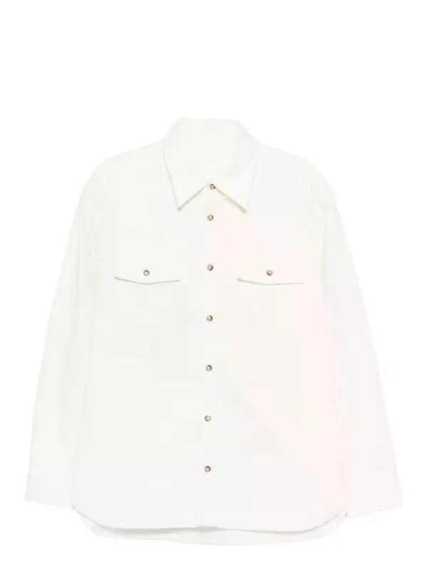 A.p.c. Buttoned Chest Pocket Shirt - Neutrals