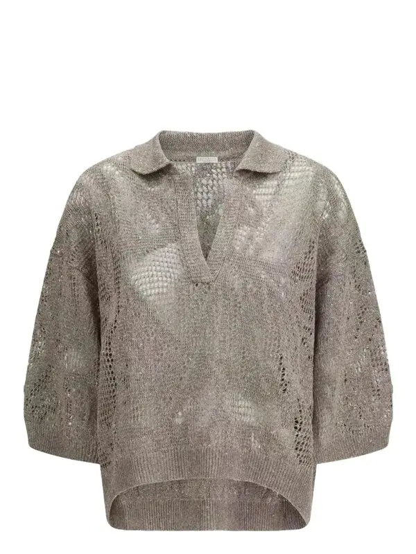Brunello Cucinelli Knit Top - Grey