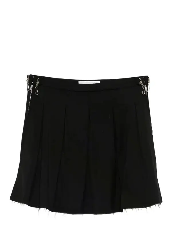 Our Legacy Pleated Skirt With Chain Detail - Black
