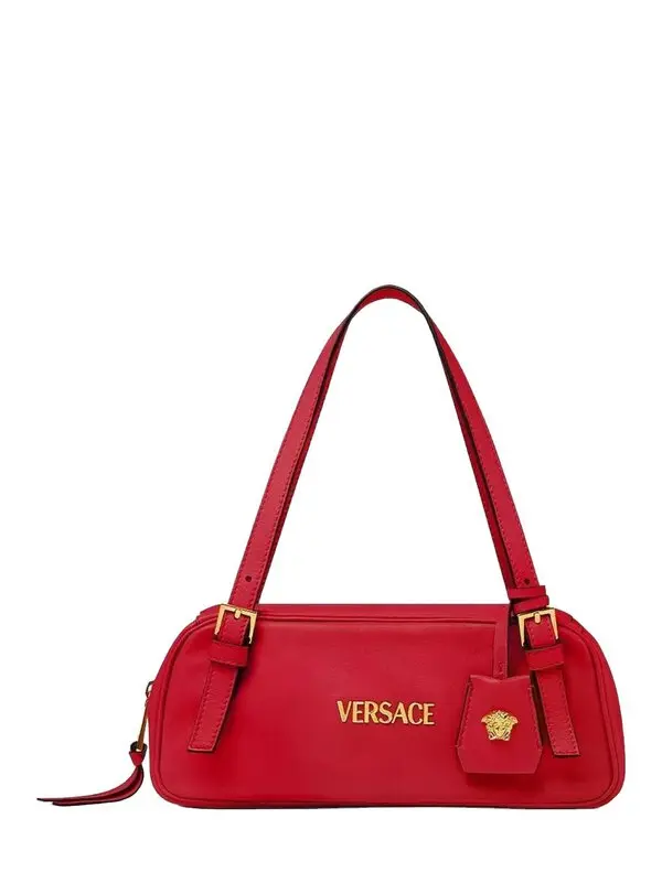 Versace Leather Shoulder Bag - Red