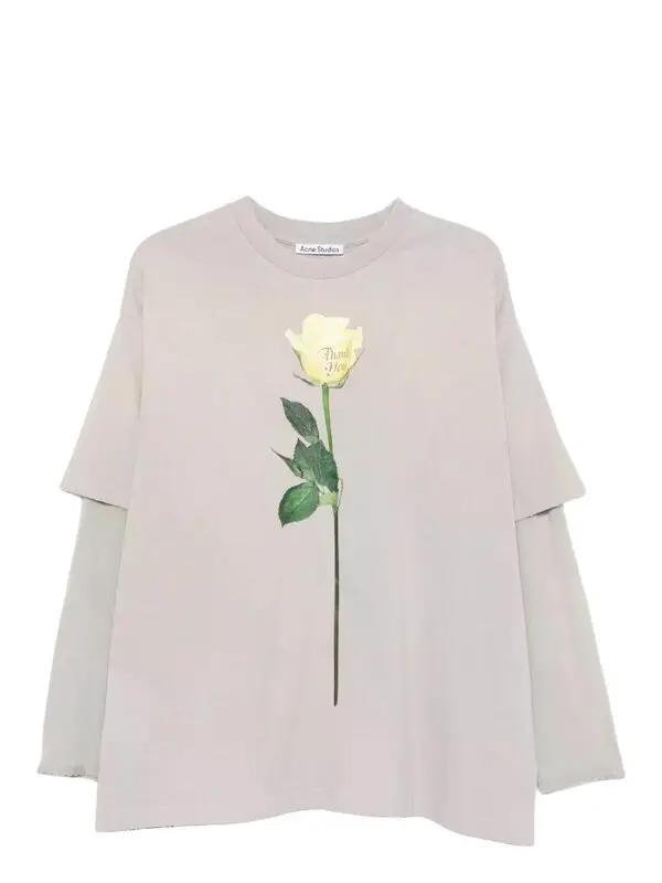 Acne Studios Layered Graphic T-shirt - Neutrals
