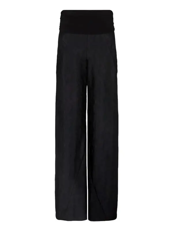 Giorgio Armani High-waisted Wide Leg Trousers - Black