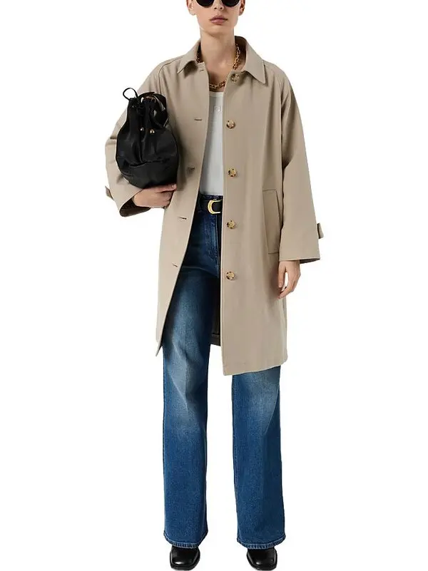 Gerard Darel Parisa Button Front Coat - Sand
