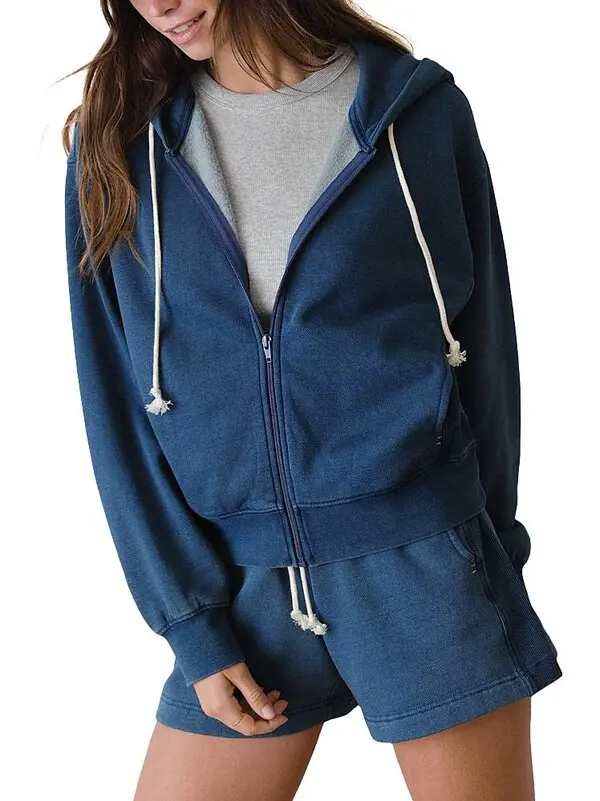 Marine Layer Cloud 9 Fleece Full Zip Sweatshirt - Indigo