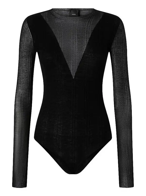 Pinko Disgelo Mixed Media Bodysuit - Z