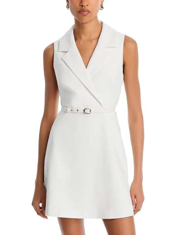 French Connection Azra Double Breasted Belted Minidress - Summer Whi