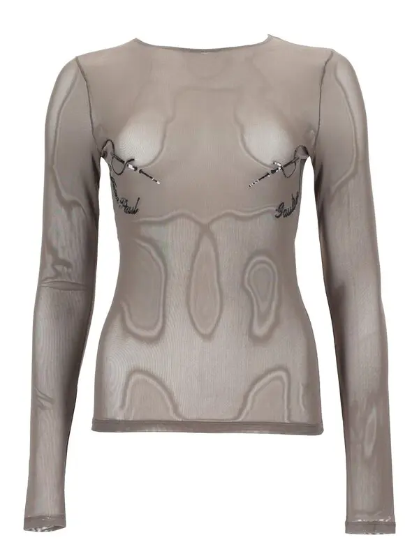 JEAN PAUL GAULTIER Needles Top - Dove