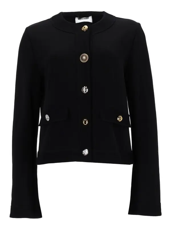 Moschino Button Detailed Cardigan - Black