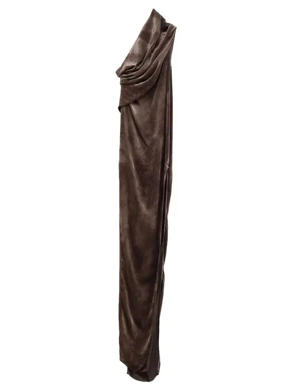 Rick Owens Athena Arrowhead Long Dress - Brown