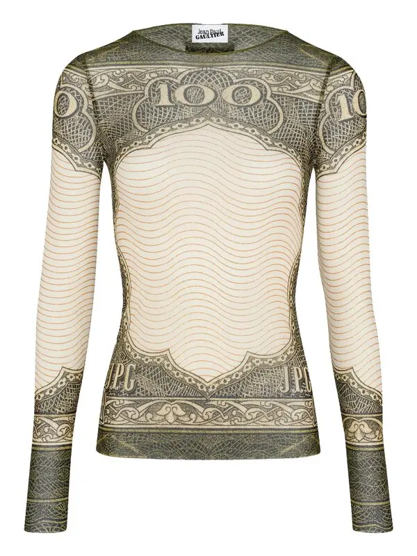 JEAN PAUL GAULTIER Top With "cartouche" Print - Multicolour