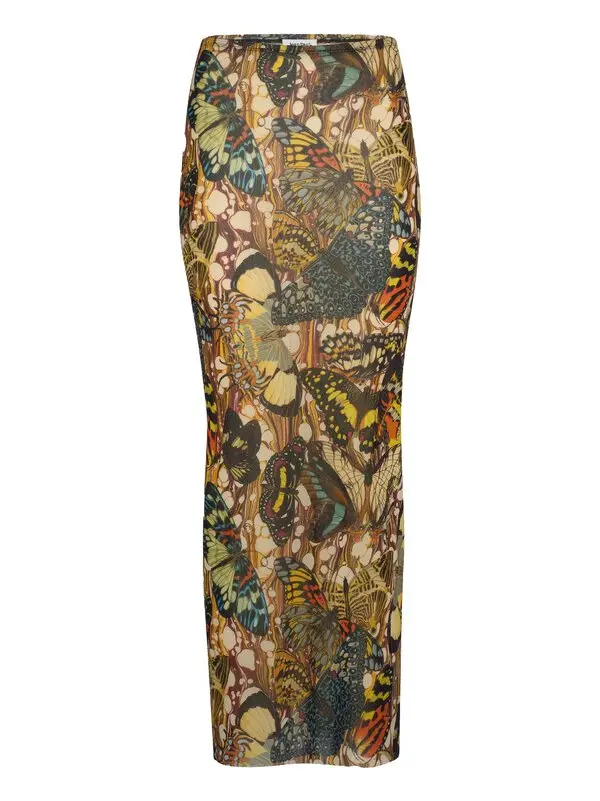 Jean Paul Gaultier Printed Long Skirt - Multicolour