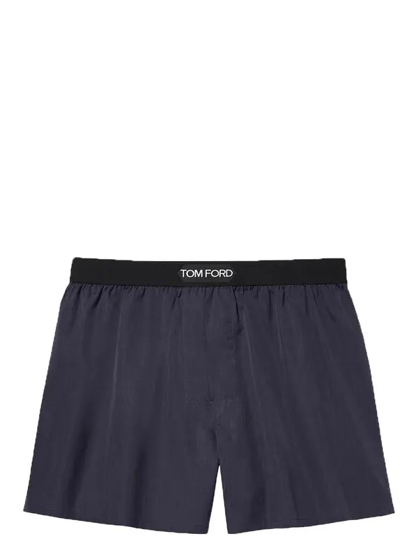 TOM FORD Cotton Regular Fit Shorts - Grey
