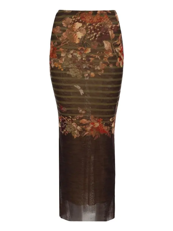 Jean Paul Gaultier Long Skirt With Print - Multicolour