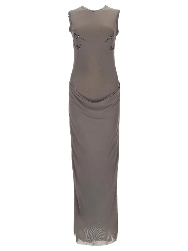 Jean Paul Gaultier Needles Long Dress - Grey