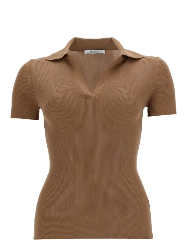 Max Mara Collared Top - Beige
