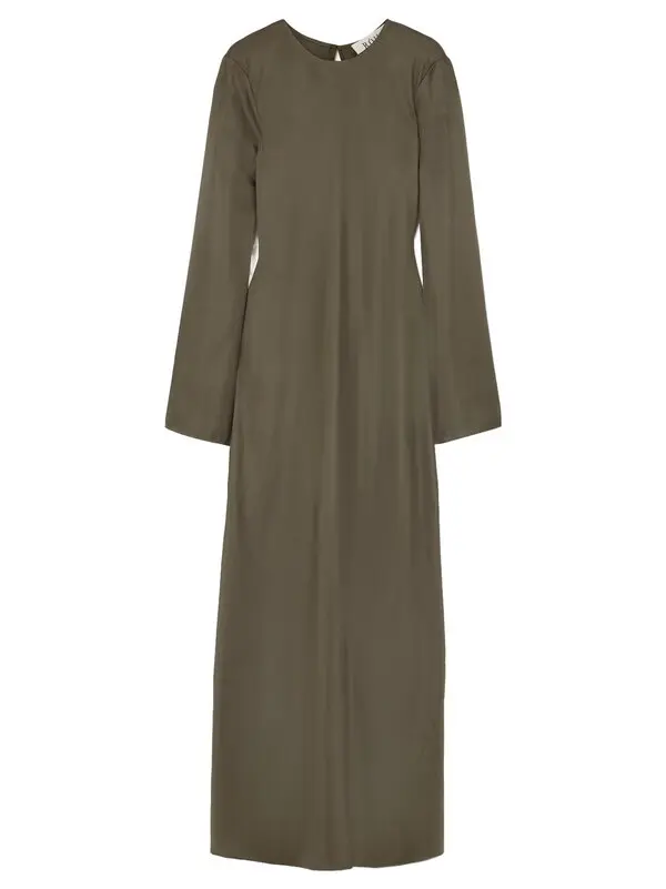 RÓHE Silk-twill Maxi Dress - Brown