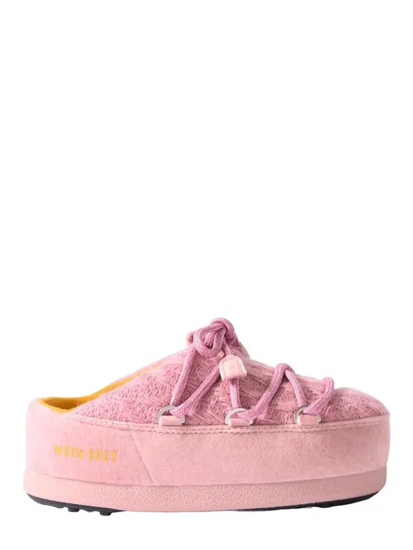 Moon Boot Guest In Residence Evx Knitted Platform Mules - Pink