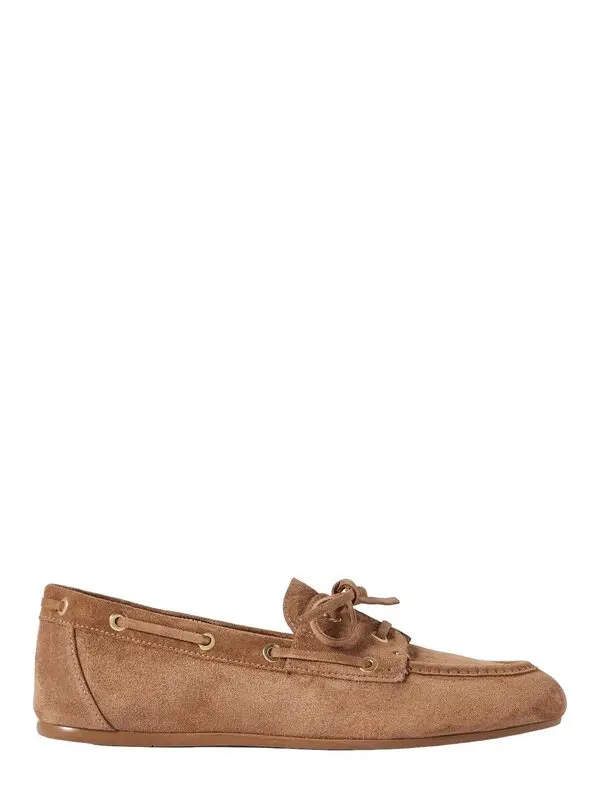 STUART WEITZMAN Tinsley Suede Loafers - Neutrals