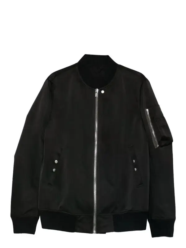 Rick Owens Zip-up Bomber Jacket - Black