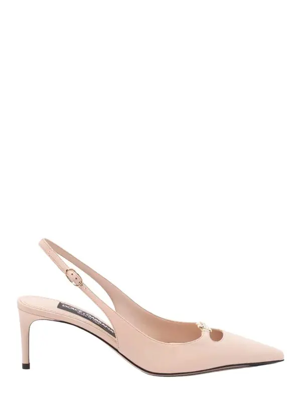 Dolce & Gabbana Leather Slingback Pumps - Neutrals