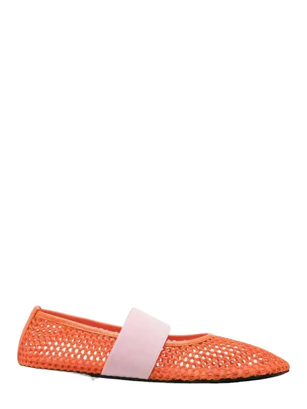 MSGM Net Strap Ballerinas - Orange