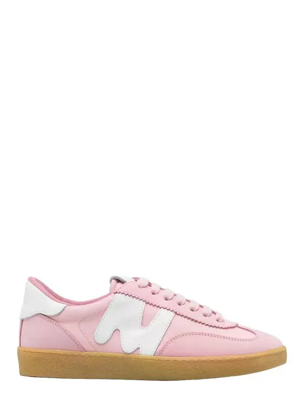 MSGM Calf Leather Logo Sneakers - Pink