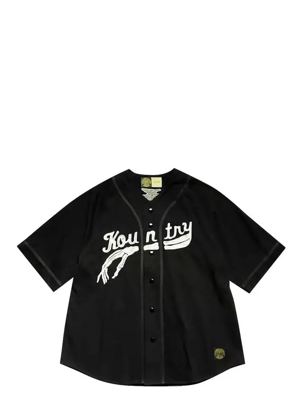 Kapital Graphic-print Baseball Shirt - Black