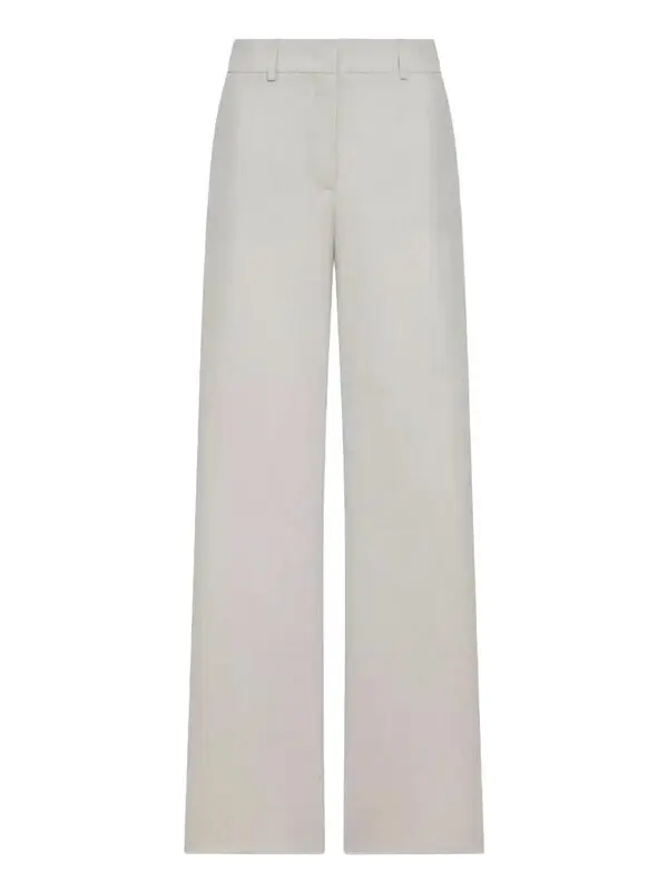 Giorgio Armani Wide-leg Linen Trousers - Neutrals