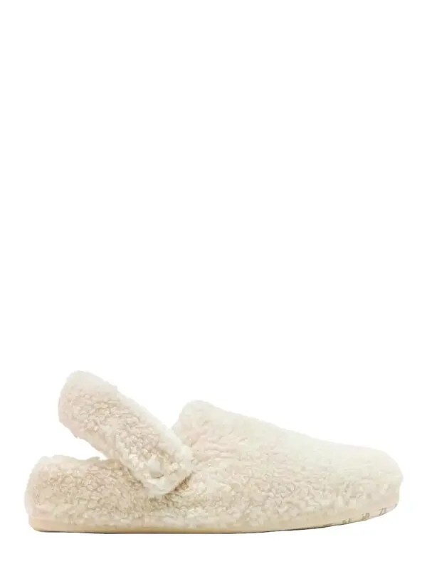 CROCS Sherpa-textured Slippers - Neutrals