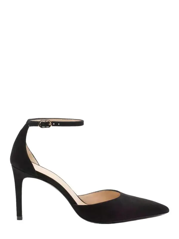 STUART WEITZMAN 85mm Ankle-strap Pointed Pumps - Black