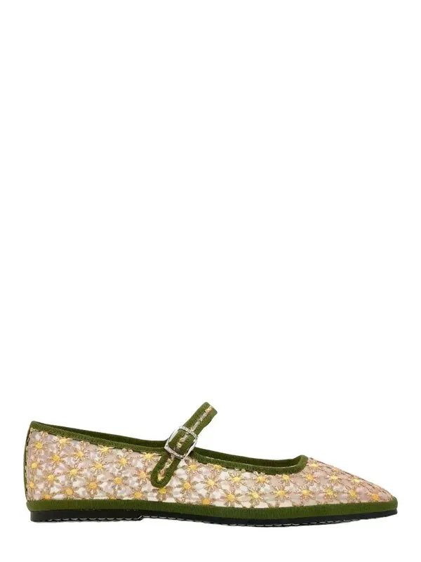 CAPULETTE Bambinetta Fiorella Floral-embroidery Ballet Flats - Neutrals