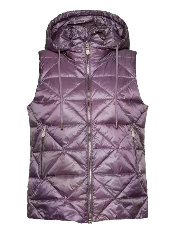 ELENA MIRO` Zip-up Gilet - Purple