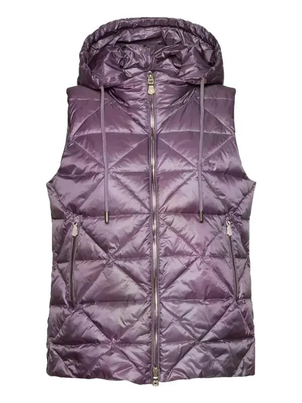 ELENA MIRO` Zip-up Gilet - Purple