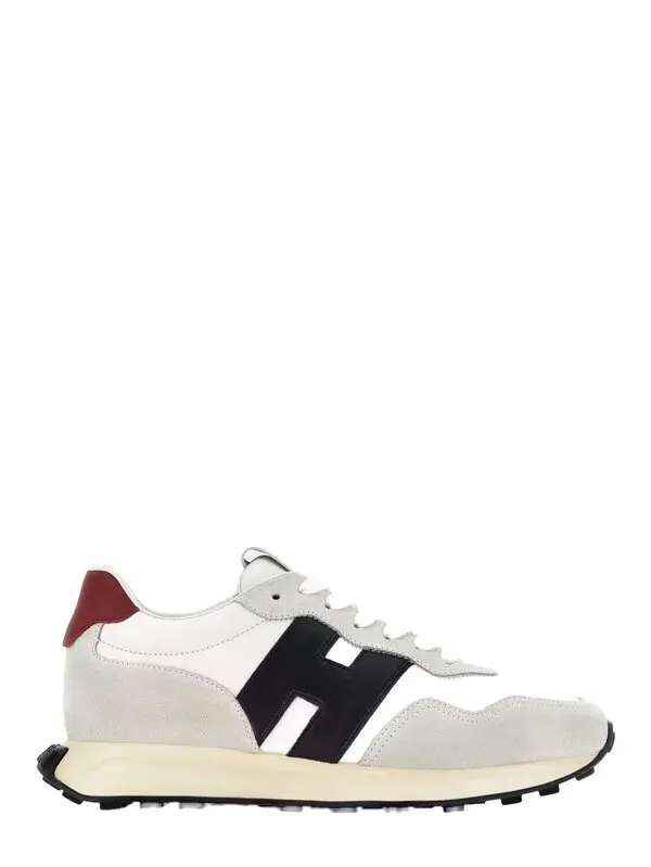 Hogan H601 Logo-appliqué Panel Sneakers - White