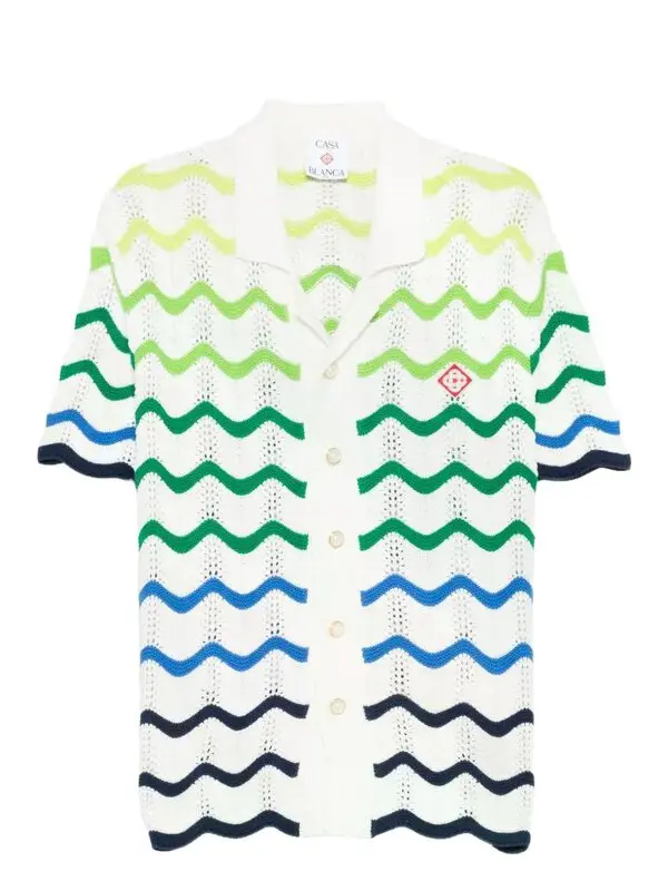 Casablanca Wave Pattern Shirt - White