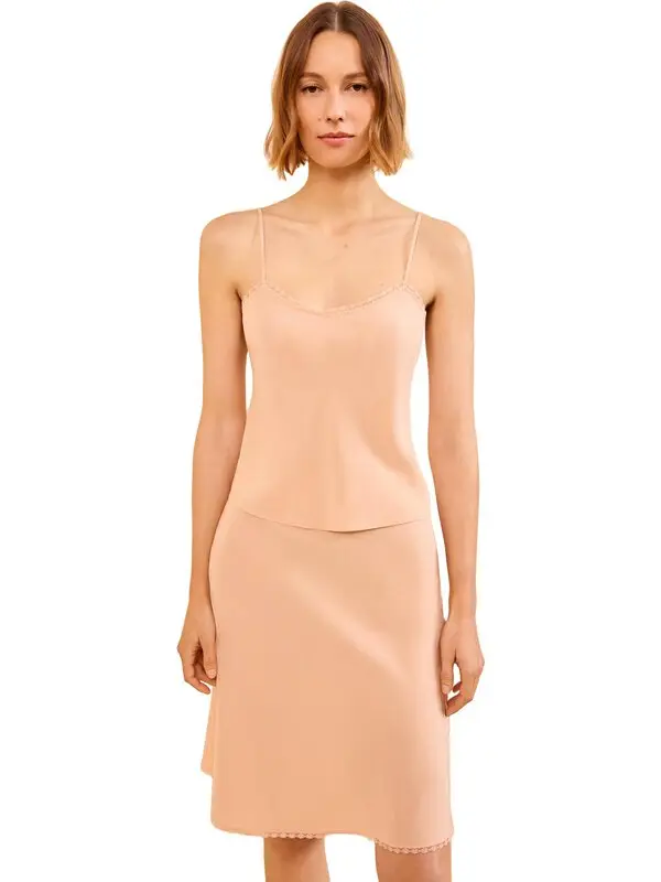 Ulla Johnson Isla Silk Slip Skirt - Blush
