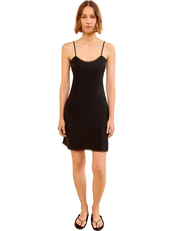 Ulla Johnson Mira Silk Slip Dress - Noir