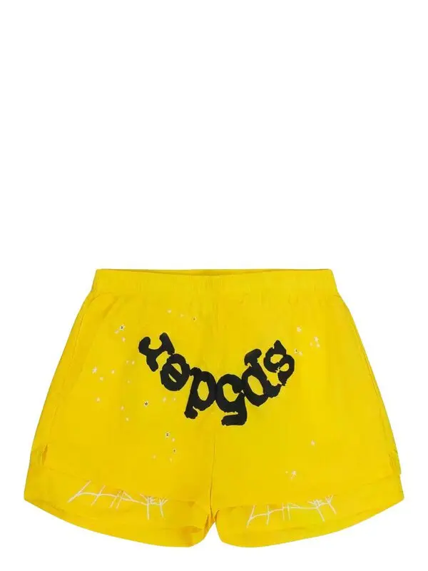 SP5DER Double-layer Shorts - Yellow