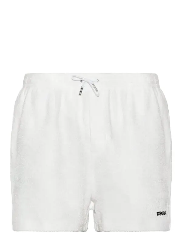 Dsquared2 Terry Towelling Drawstring Shorts - White