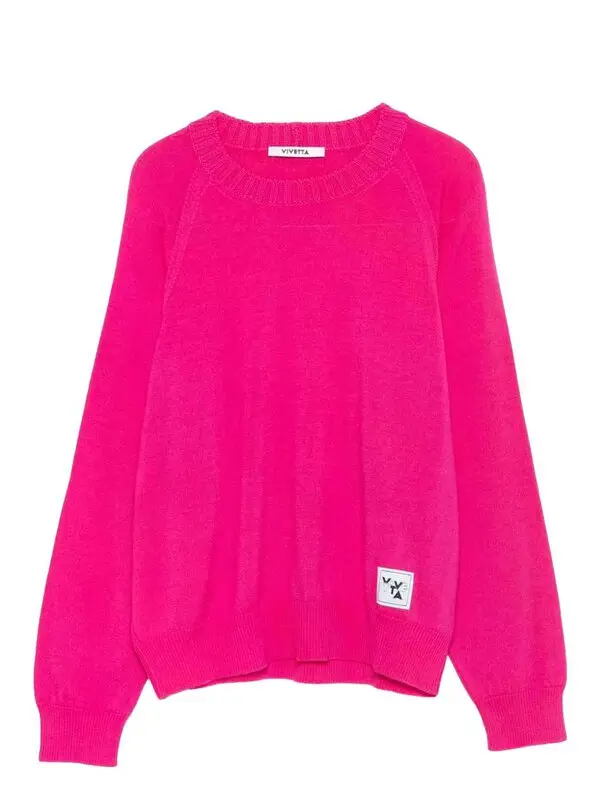Vivetta Logo-patch Sweater - Pink