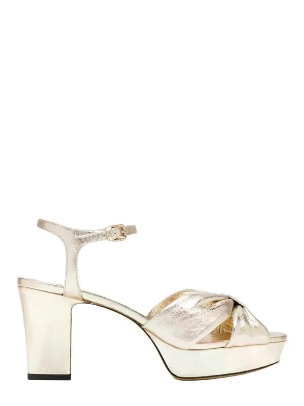 JIMMY CHOO 80mm Heloise Heeled Sandals - Gold