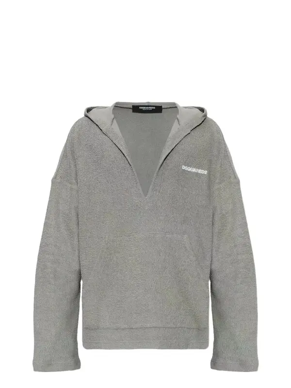 Dsquared2 Hooded V-neck Pullover - Grey