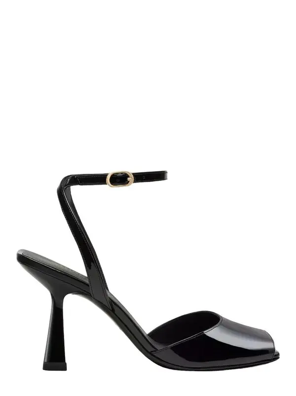 STUART WEITZMAN Square-toe Ankle-strap Sandals - Black