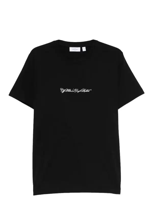 Off-White Script Arrow Embroidered T-shirt - Black