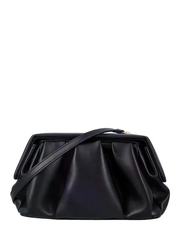 THEMOIRE Athena Gathered Clutch - Black