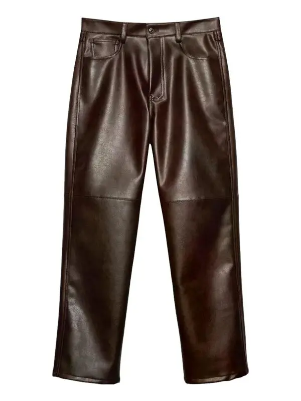 MSGM Panelled Trousers - Brown