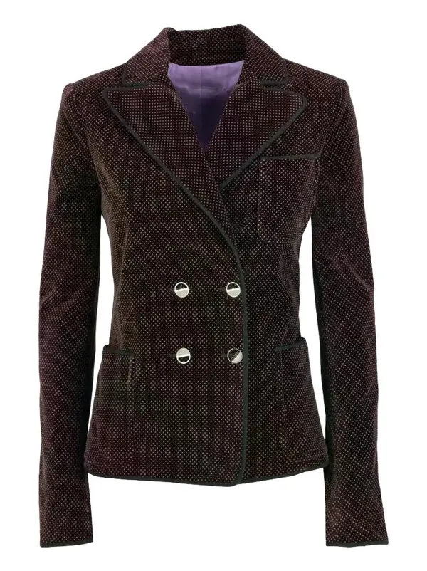 Fendi Polka-dot Double-breasted Jacket - Brown