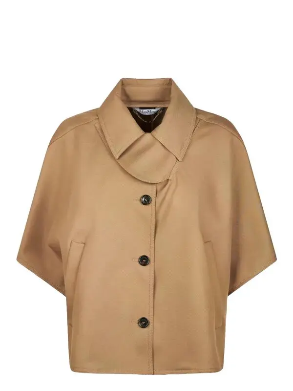 Max Mara Buttoned Cotton Coat - Neutrals